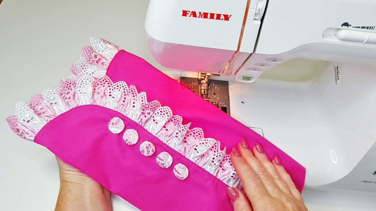 Nice design ruffle sleeves and buttons | Sleeve design - YouTube