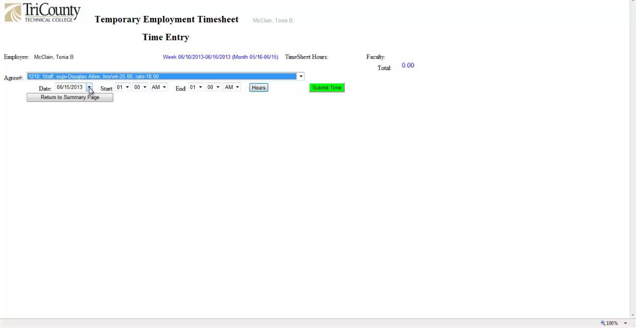 Electronic timesheet - YouTube