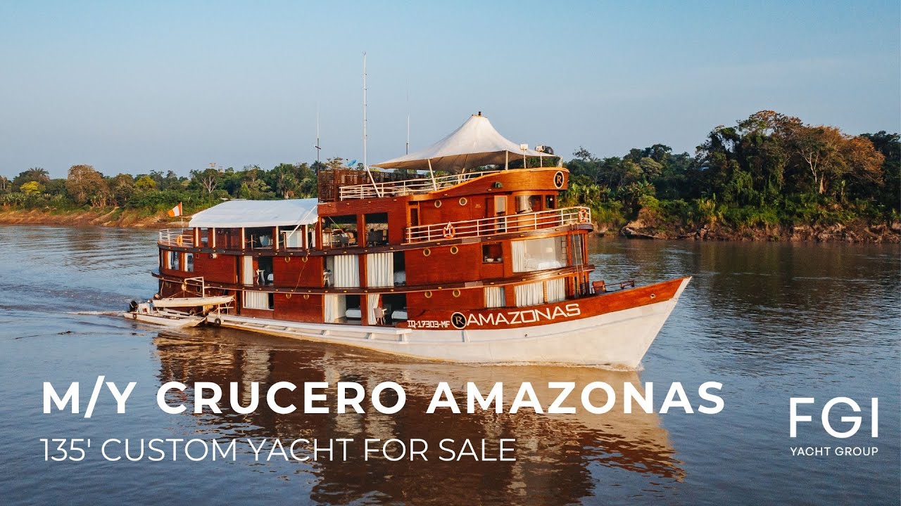 CRUCERO AMAZONAS - 135' CUSTOM YACHT FOR SALE - YouTube