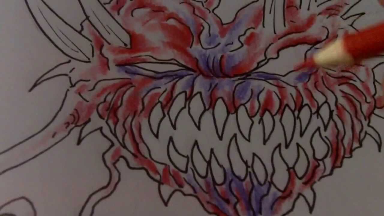 Drawing An Evil Heart Art Tutorial Videos 1-3 - YouTube