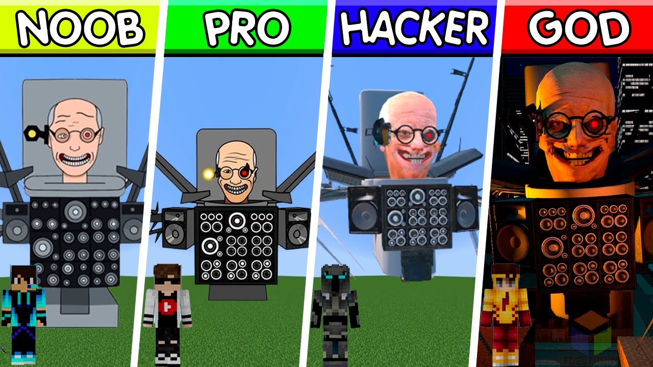 PixelArt UPGRADED SCIENTIST - Noob, Pro, Hacker, GOD! | (Skibidi Toilet ...