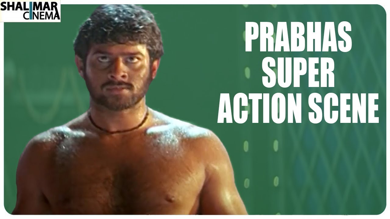 Prabhas Super Action Scene || Raghavendra Movie || Shalimar Cinema ...