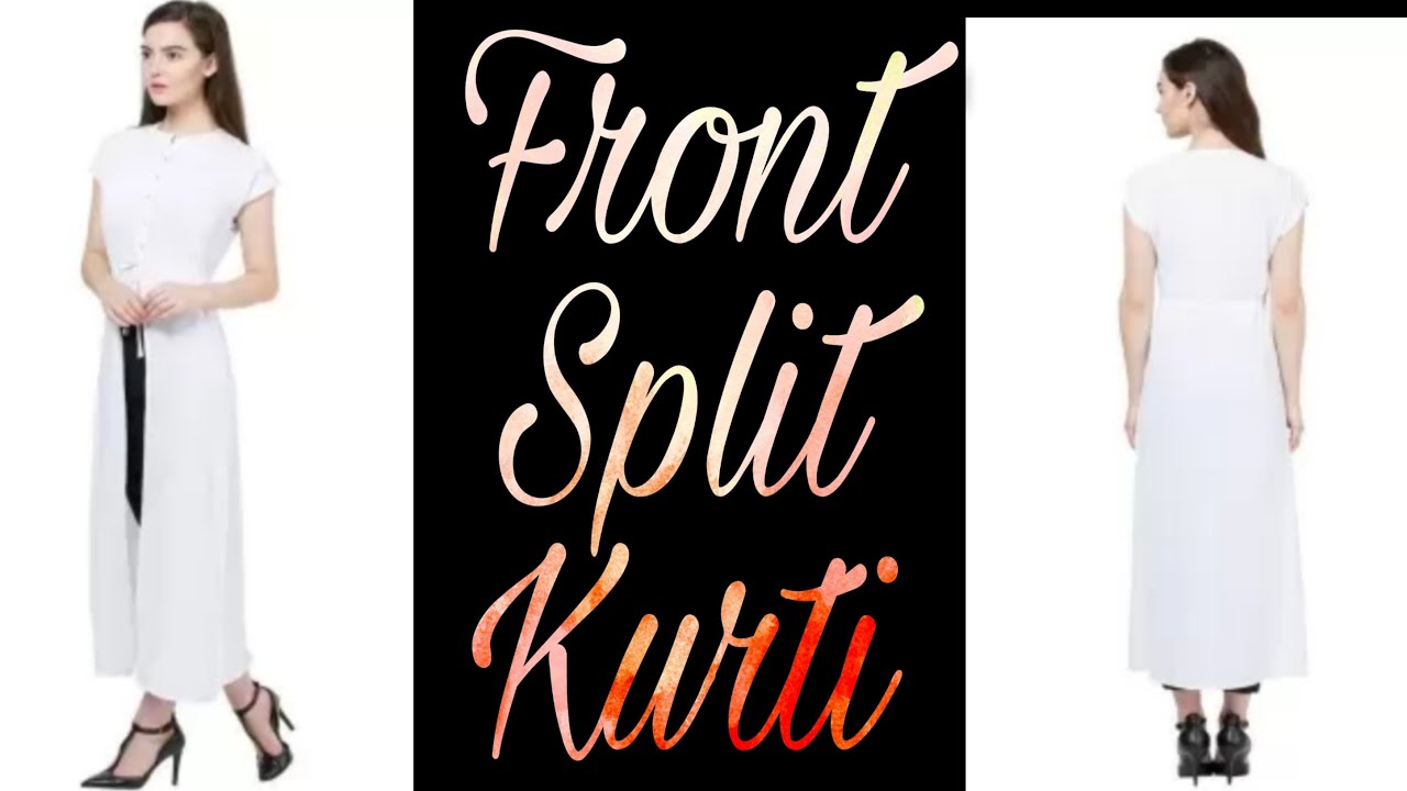 DIY || Front Slit Kurti cutting and stitching || Front slit kurti ...