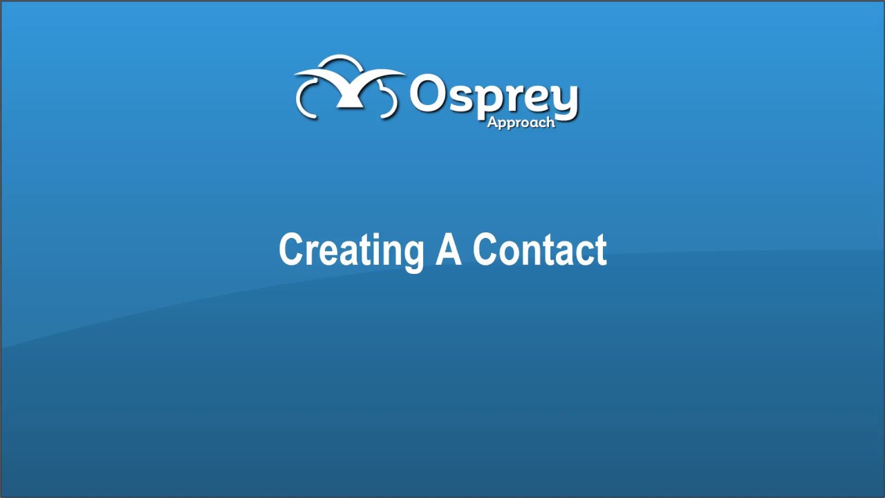 Creating A Contact - YouTube