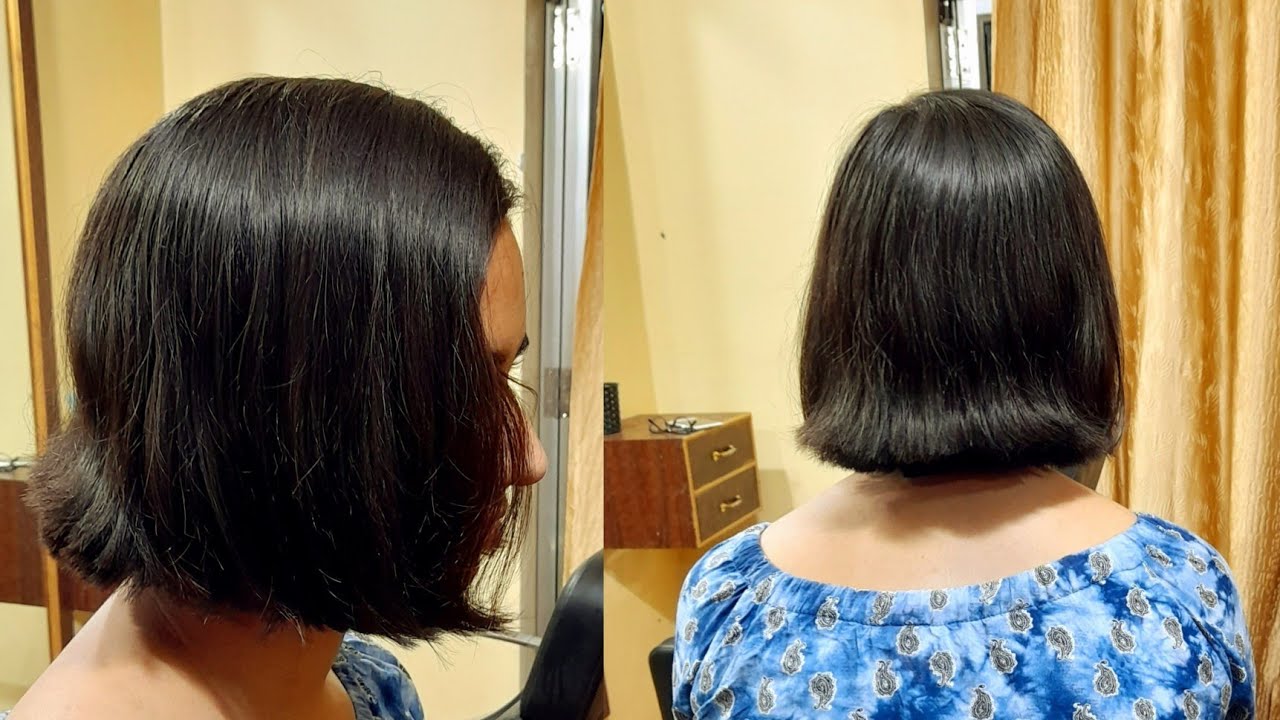 Hair cut Tutorials |Very Easy Blunt Hair Cut Tutorials |Neha Beauty ...