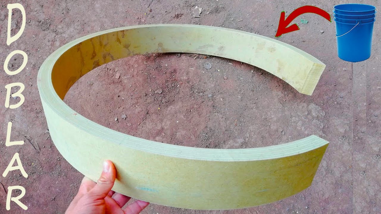 COMO DOBLAR MDF GRUESO CON UN BALDE 😱 "Sin usar maquinas" Trucos ...