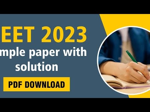 Neet sample question Paper 2023 #neet #education #pdf #education - YouTube