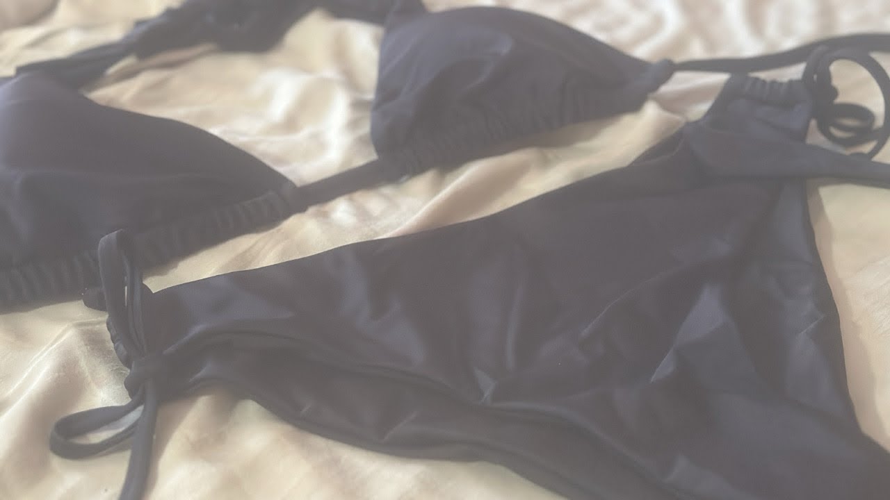 LOVE this black women's string Bikini Set - YouTube