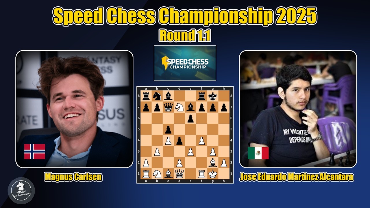 Carlsen, Magnus vs Martinez Alcantara, Jose Eduardo | ENGLISH | Speed ...