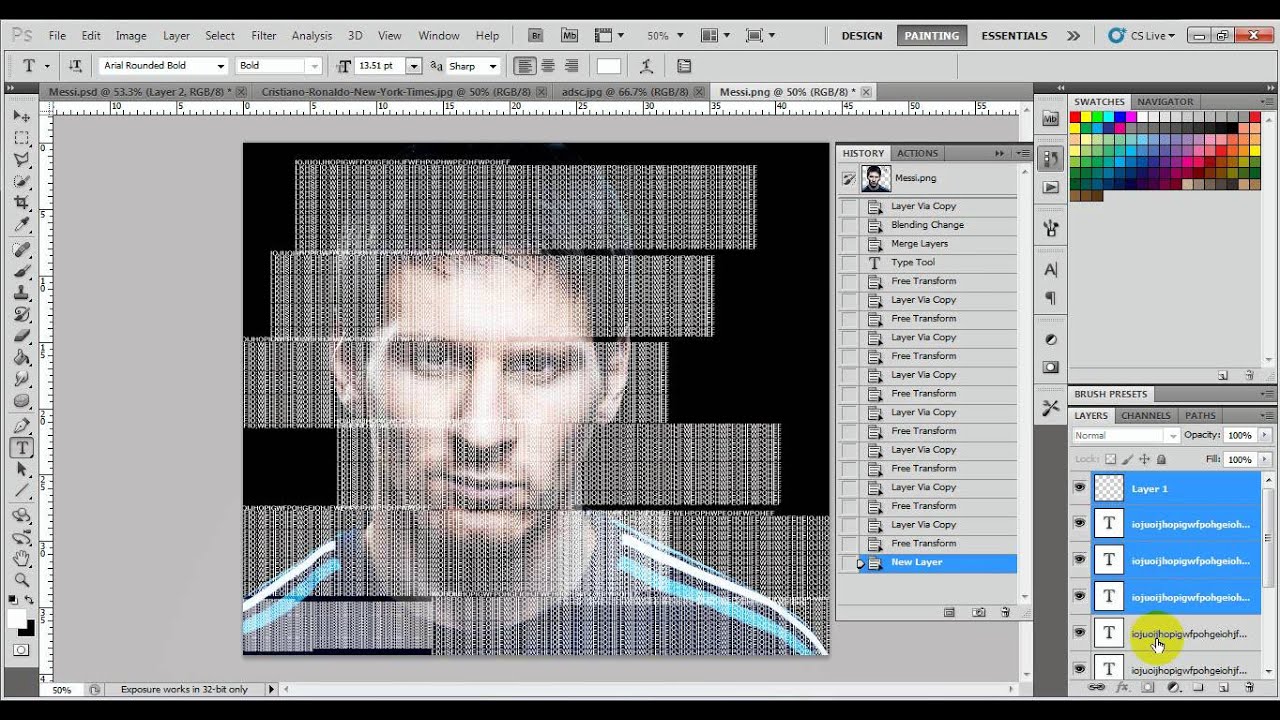 Photoshop Tutorial : How To Make a Typography Face ?! @ Shindy Designs ...