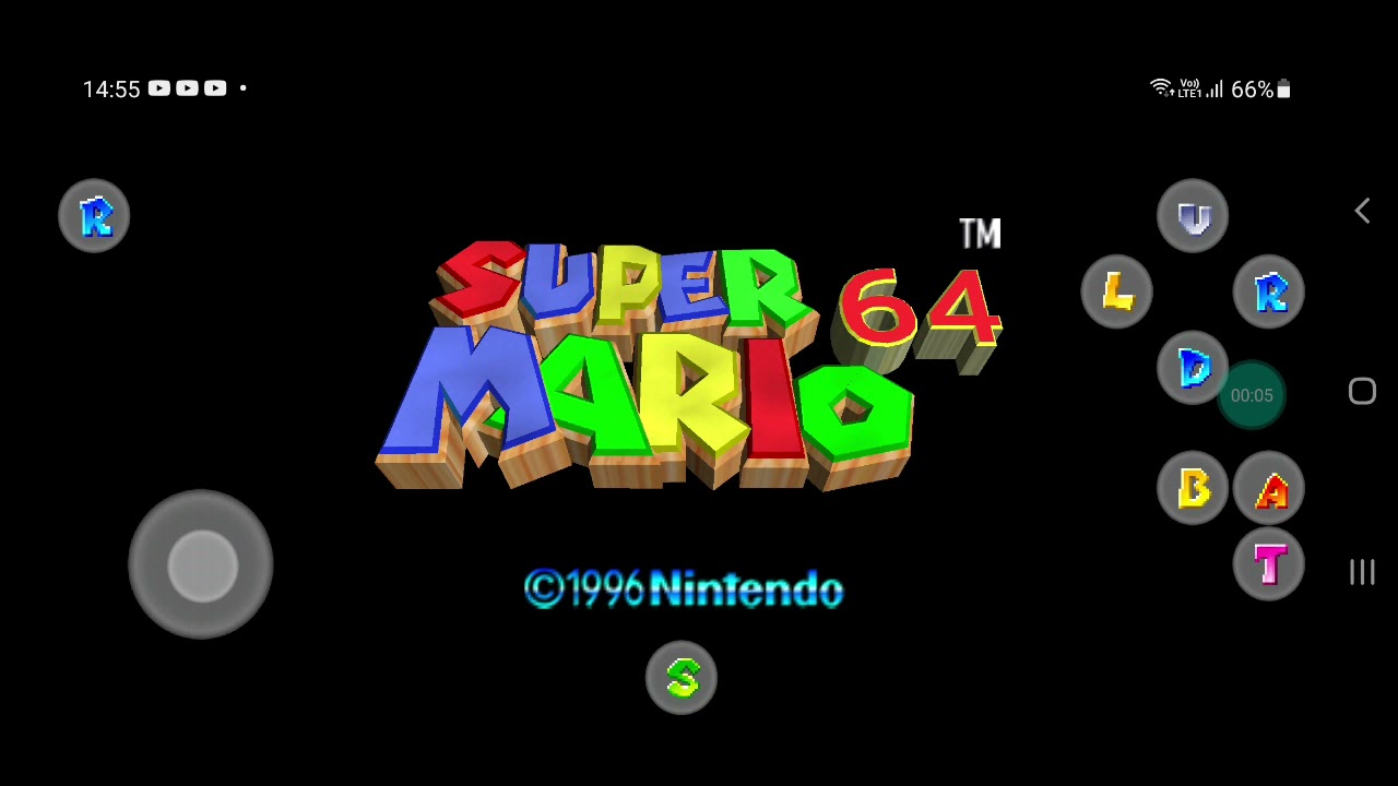 como deixar full scream o mario 64 render96 port android - YouTube