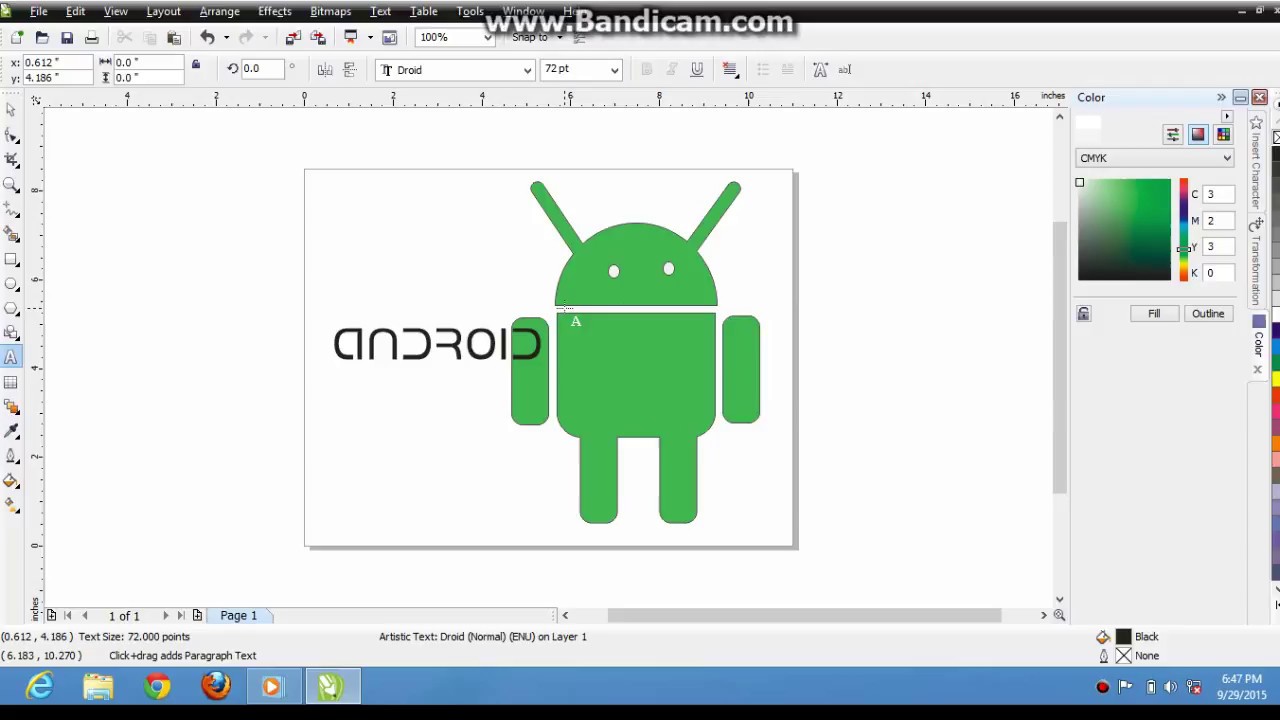 Tutorial CorelDraw : Cara Membuat Logo Android - YouTube