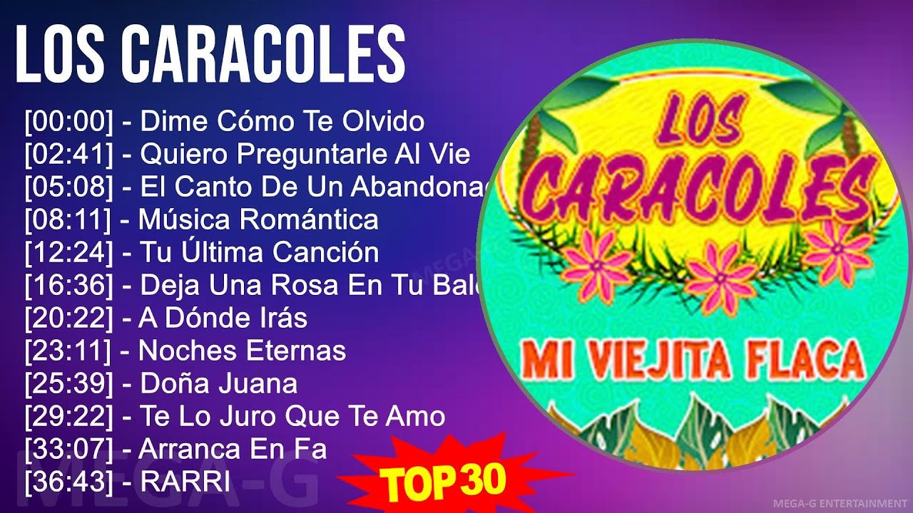 L o s C a r a c o l e s MIX Sus Mejores Éxitos ~ 1990s Music ~ Top ...