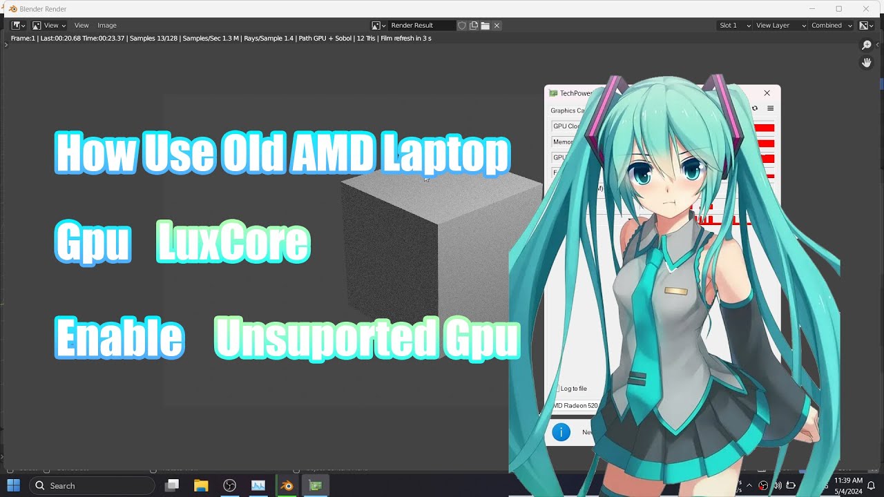 How Use Old AMD Laptop Gpu Blender Increase Speed Render Radeon ...