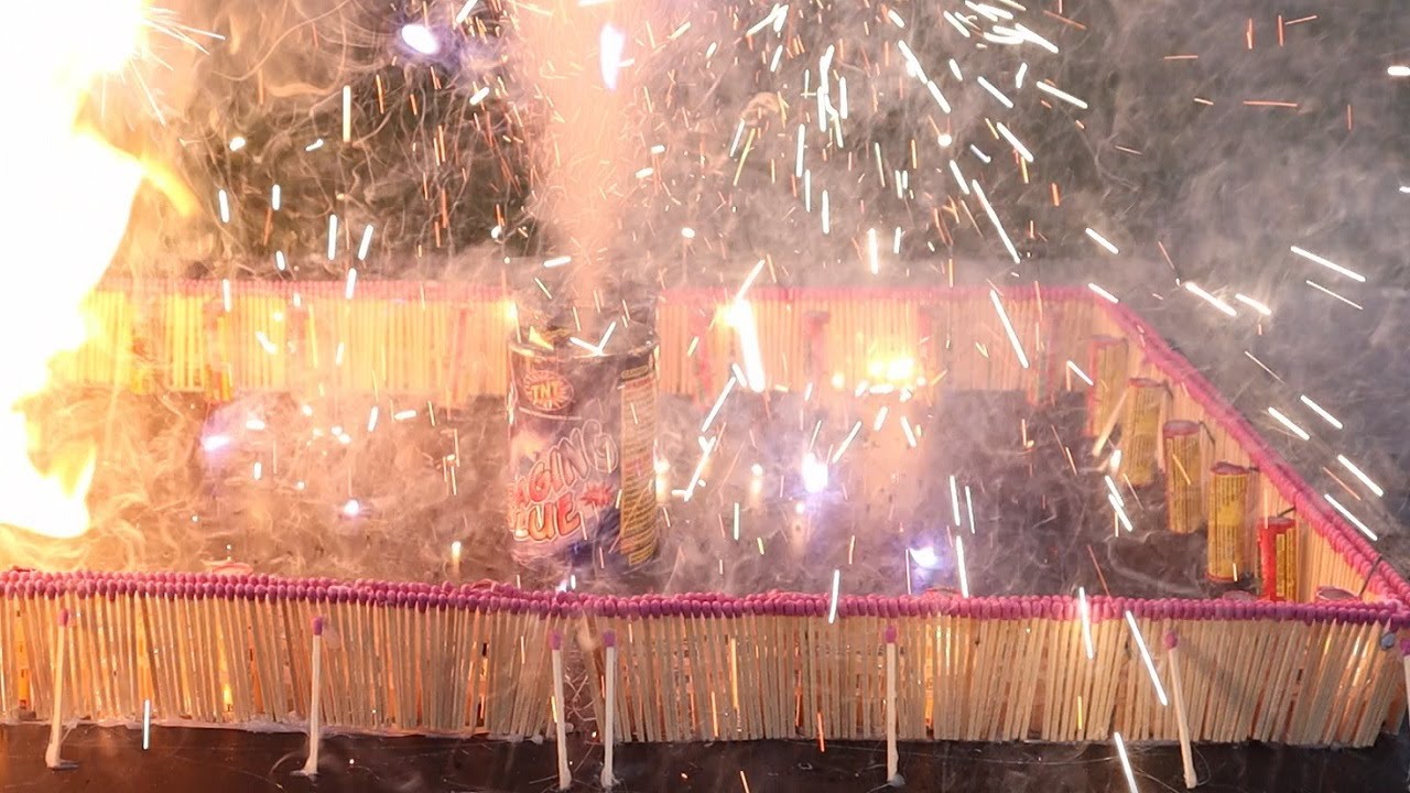 Fireworks Mosh Pit or Cage Match? Cheap Fireworks! Match Domino. - YouTube