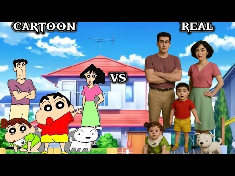 Shin Chan cartoon character vs real life character part 2 || mr_srt ...