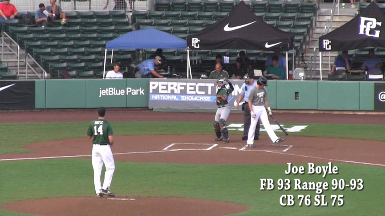 2017 Notre Dame commit Joe Boyle displays a powerful fastball at # ...