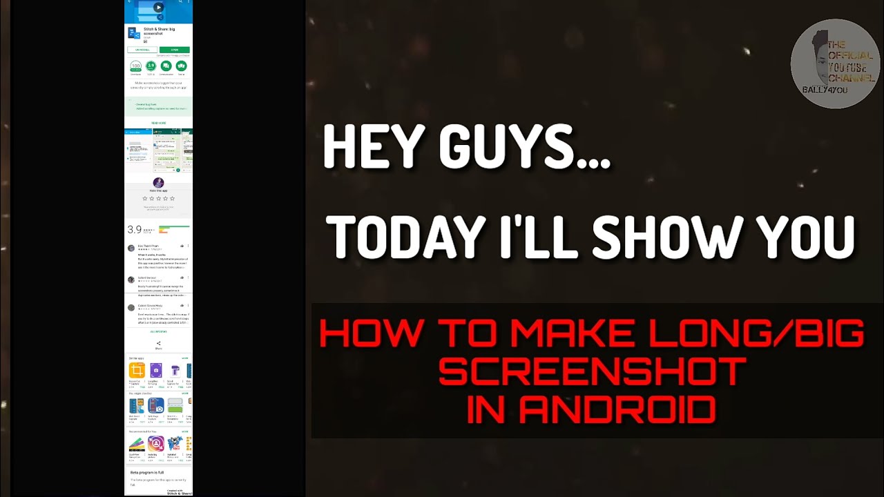 HOW TO TAKE LONG/BIG SCREENSHOT IN ANY ANDROID SMARTPHONE || 100% ...