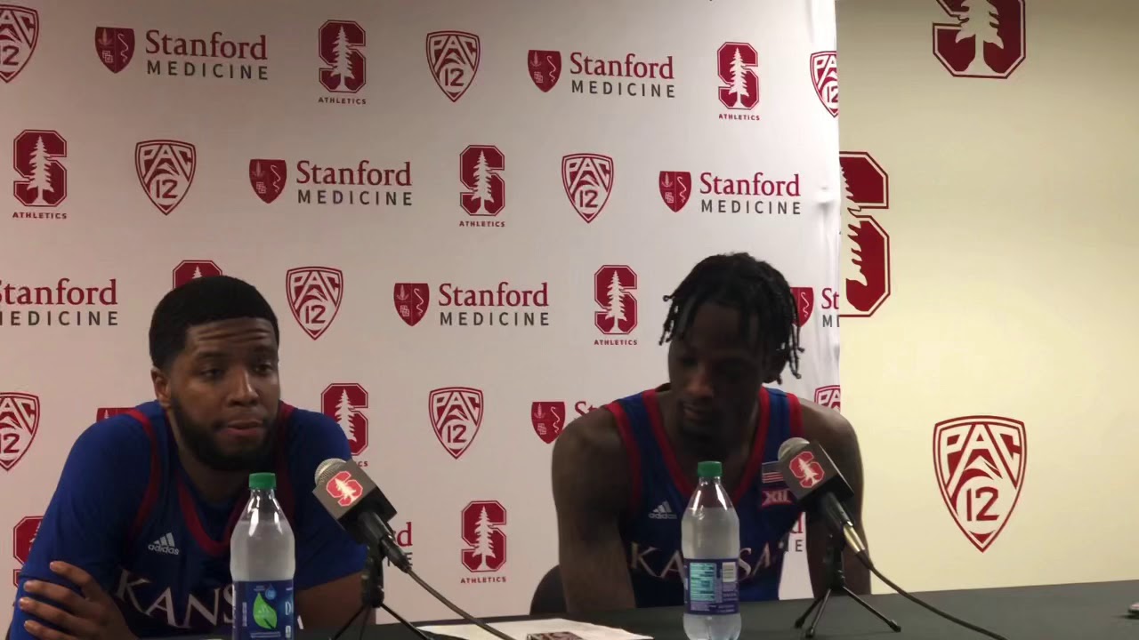 Isaiah Moss & Marcus Garrett after KU’s road win at Stanford - YouTube