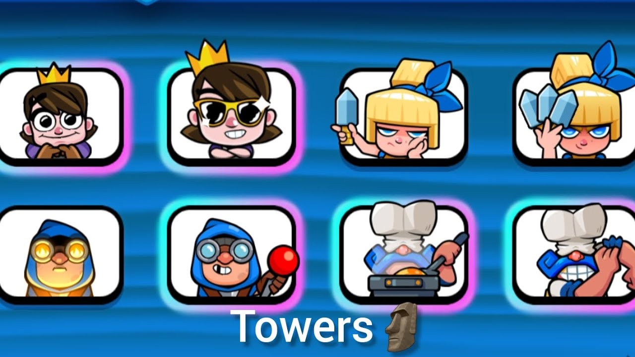 clash Royale All emoticons of towers👌 - YouTube