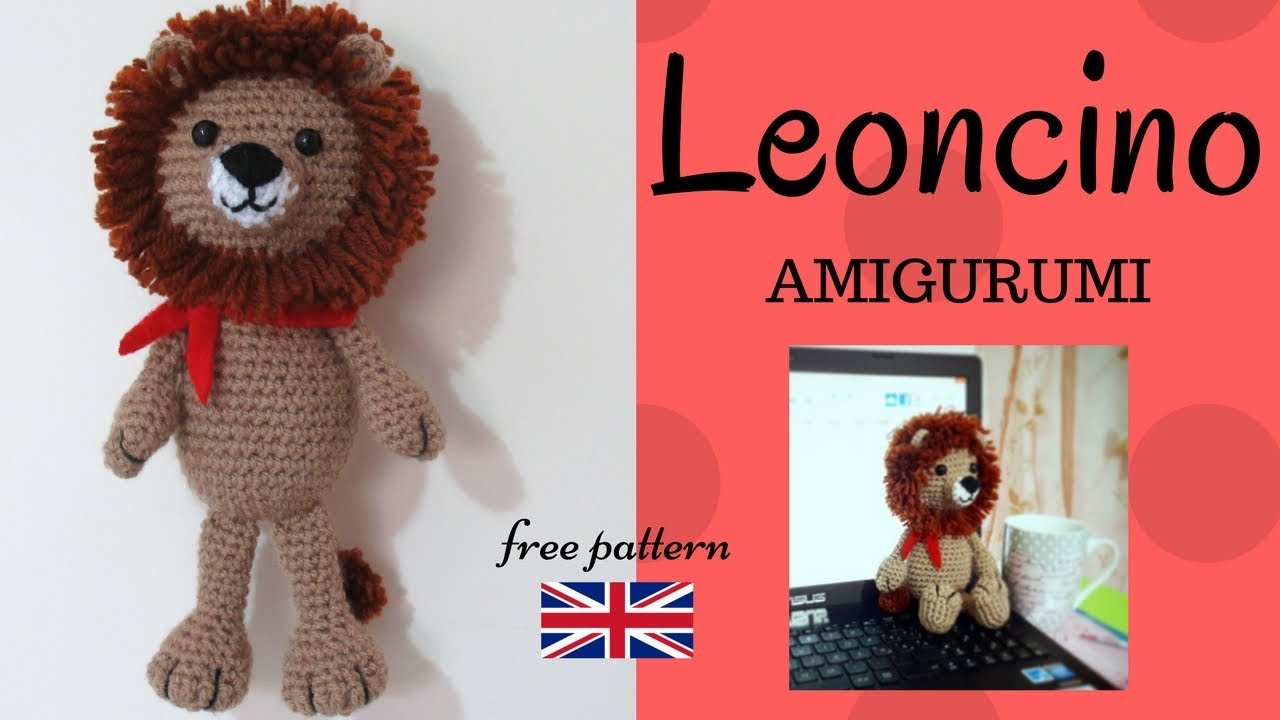 Leone AMIGURUMI - Crochet a Lion (with english pattern) - YouTube