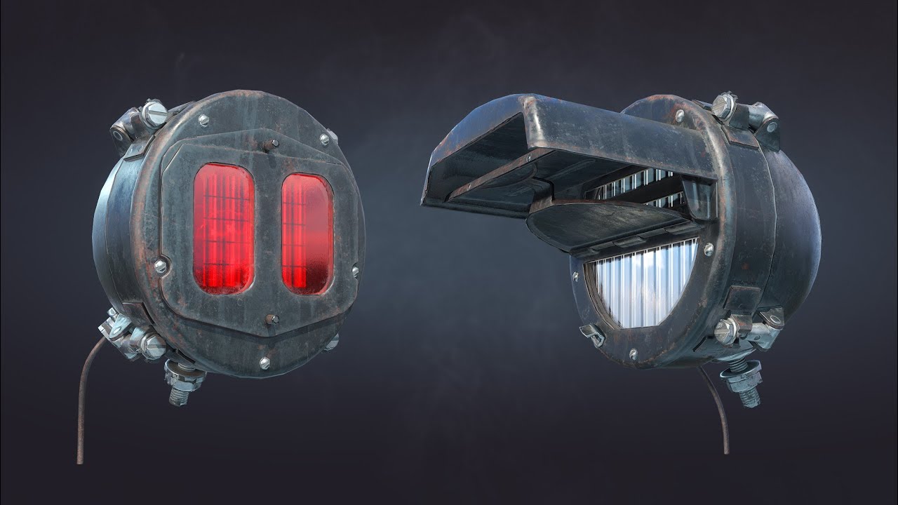 Tank Headlights FG-127 / 125 3d-model - YouTube