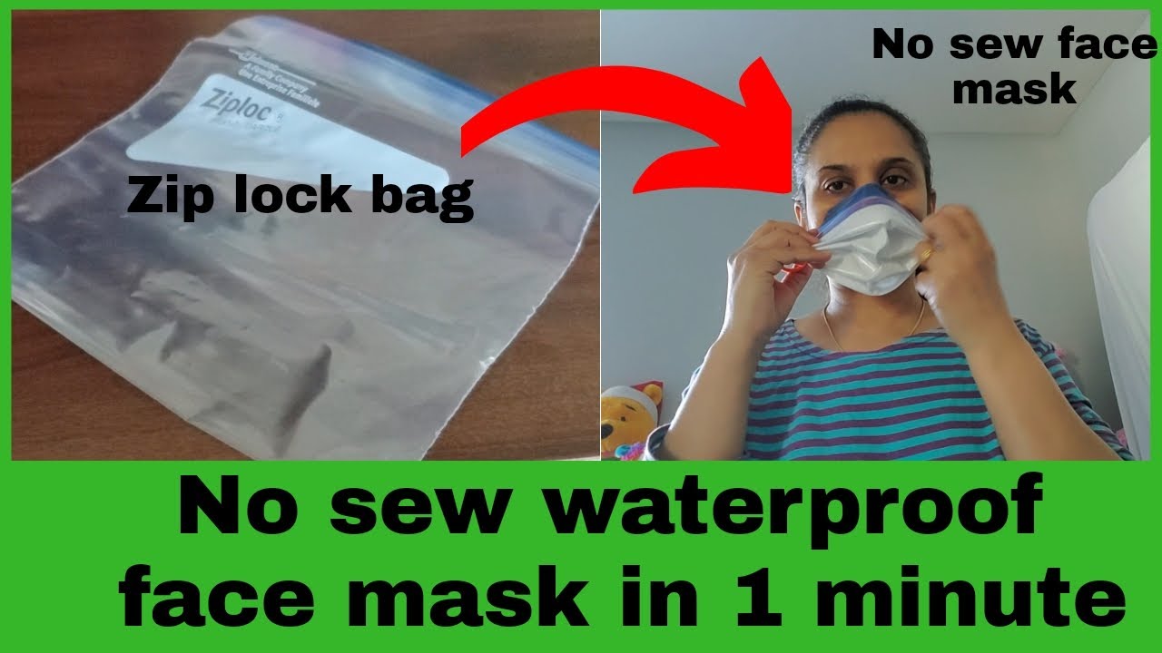 Waterproof face mask to protect face |No sew face mask |How to cover ...