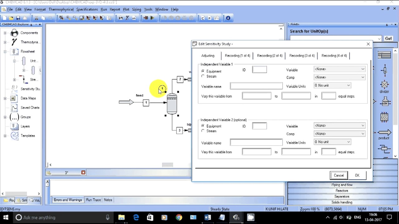 Flash unit tutorial- 3 (CHEMCAD) - YouTube