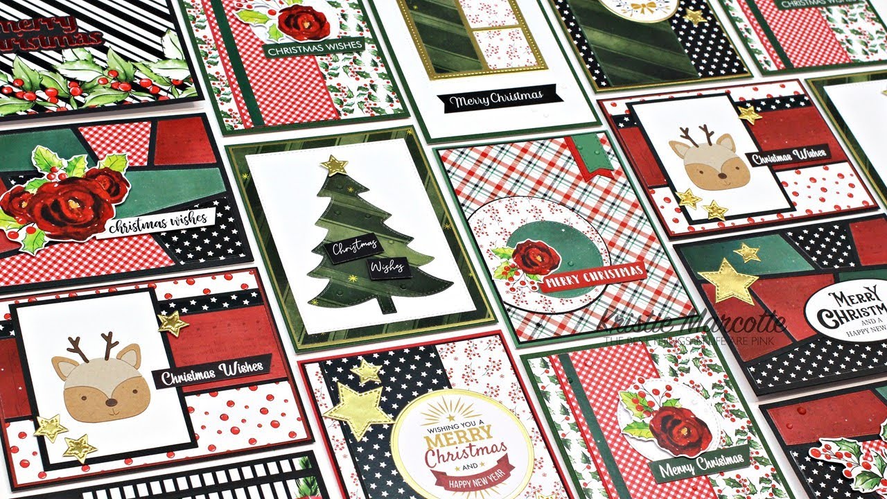Paper Rose Studio | Christmas Rose | 34 cards 1 paper collection - YouTube