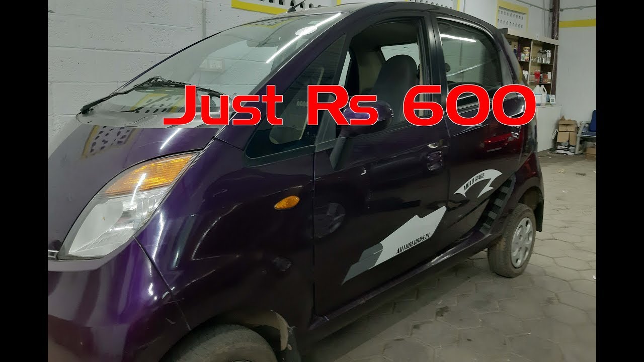 Tata Nano Body Stickers | Car Side Sticker Design | Tamil4U - YouTube