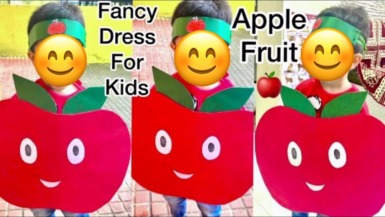 How To Make Apple Fruit Dress | Fancy Dress Idea For Kids | Dress ...