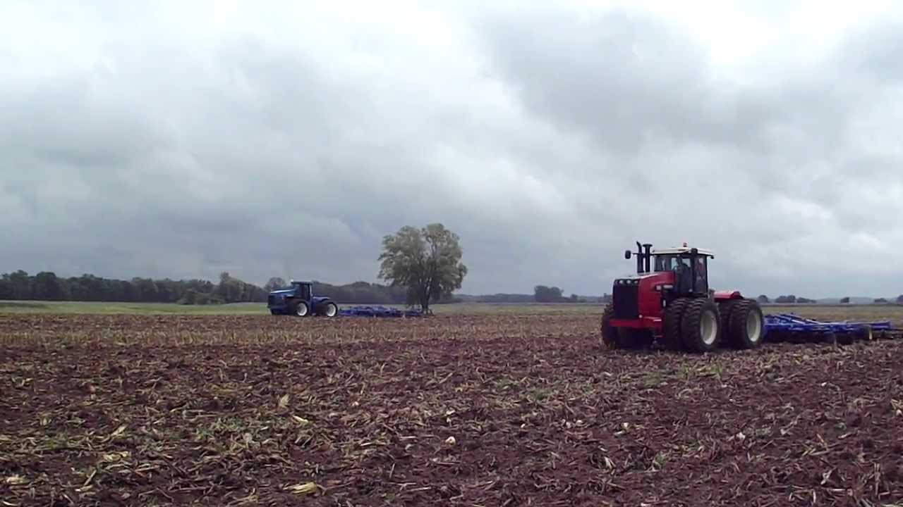Versatile 375 and Ford Versatile 9680 Tractors pulling Landoll discs in ...