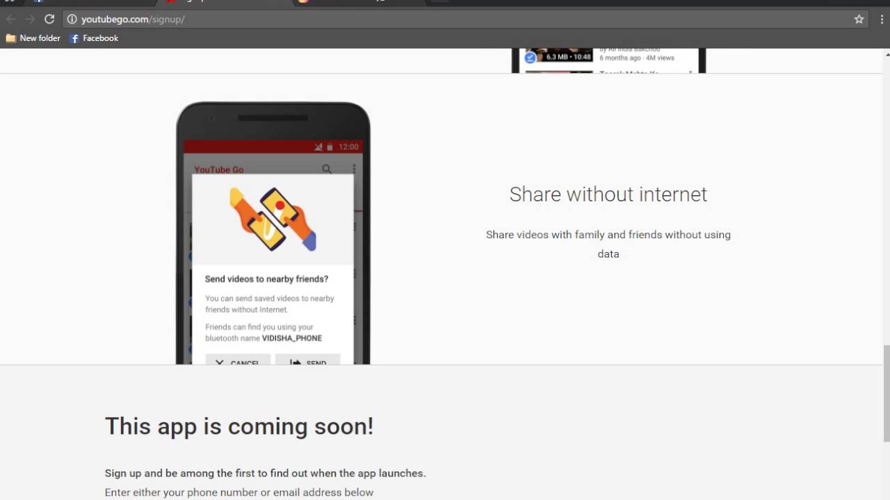 YouTube Go Sign Up - YouTube