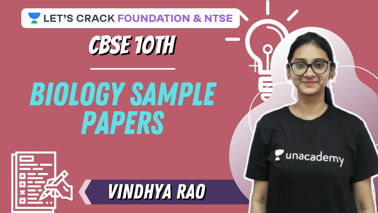 Biology Sample Papers | CBSE 10 Boards | CBSE Class 10th | Vindhya Rao ...