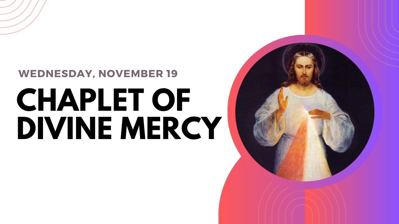 Today's CHAPLET OF DIVINE MERCY | Wednesday, November 19 ️ Follow Along ...