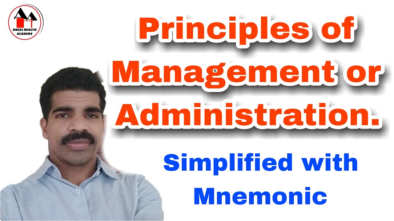 Principles of Management / Administration - Simplified with Mnemonic in ...