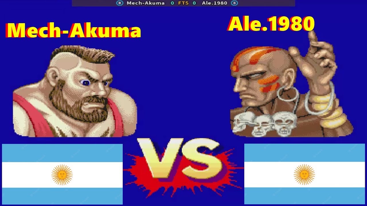 Street Fighter II': Champion Edition-Mech-Akuma VS Ale.1980 FT5 - YouTube