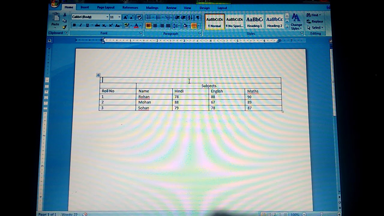 How to Delete rows ,columns and Merge cells in MS Word 2007 - YouTube