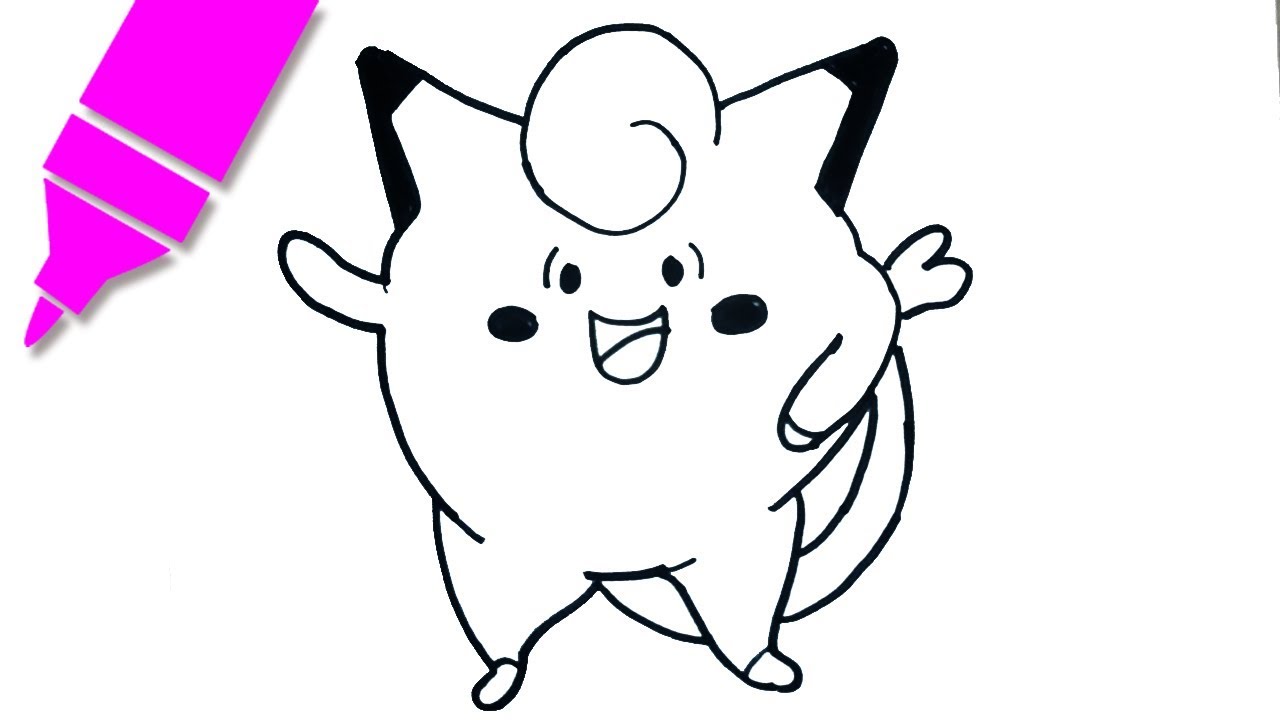 How to Draw Clefairy | Pokemon | Easy Step by Step drawing for kids ...