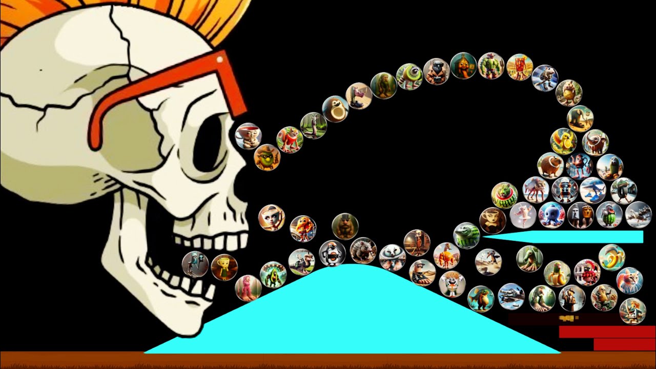 All Italian Brainrot Survival Marble race in Algodoo #4 Escape from ...