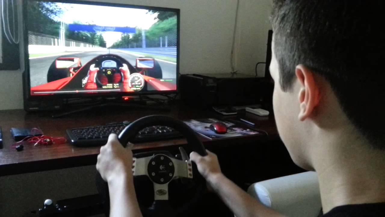 rFactor mod F1 1994 in Logitech G27 com force feedback no máximo - YouTube