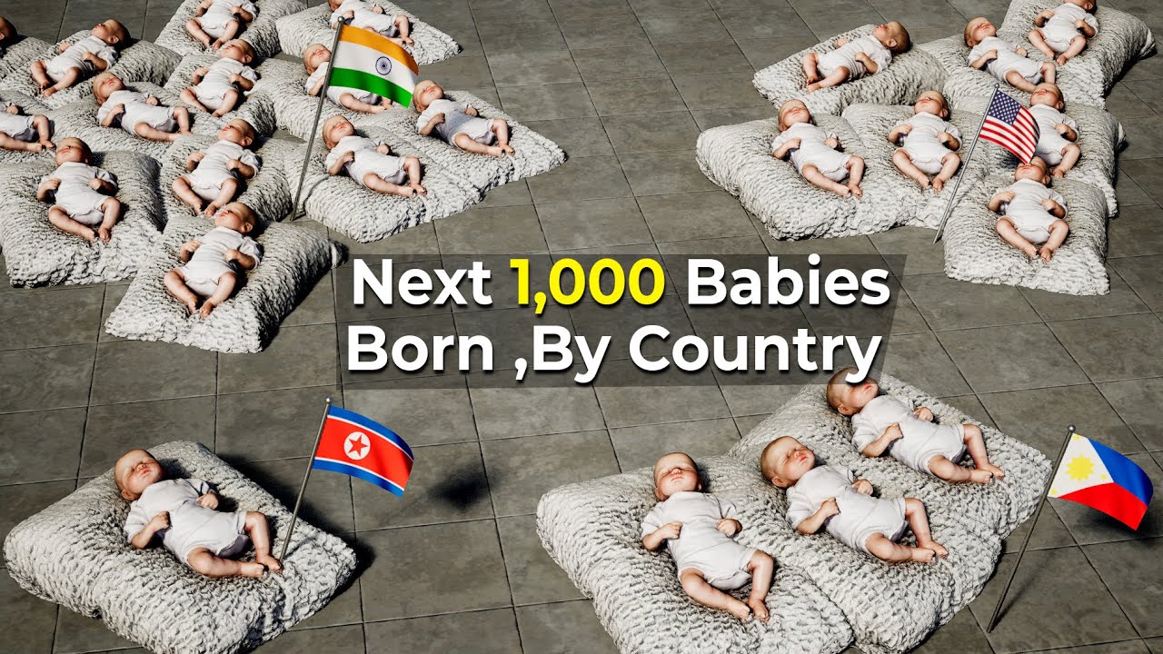 The next 1,000 babies will be born by Countries | Birth by country per ...