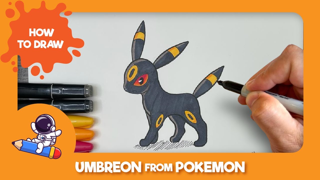How to Draw Umbreon from Pokemon Easy - YouTube