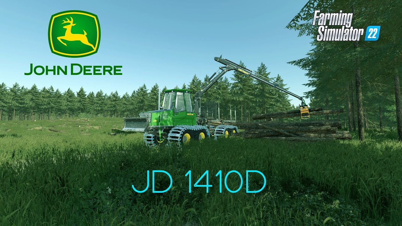 FS 22 Forestry [John deere 1410D straight pipe sound] - YouTube