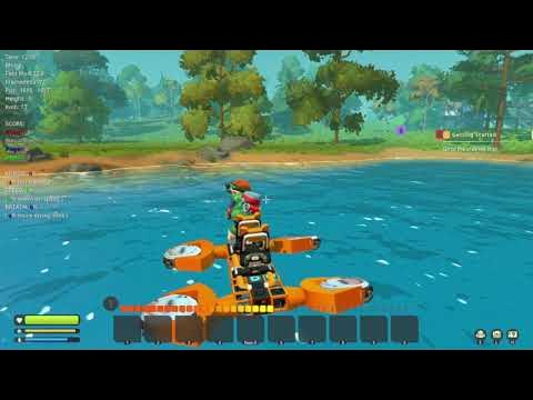 Scrap Mechanic, Fant mod, hover board, Sail Ship in survival - YouTube
