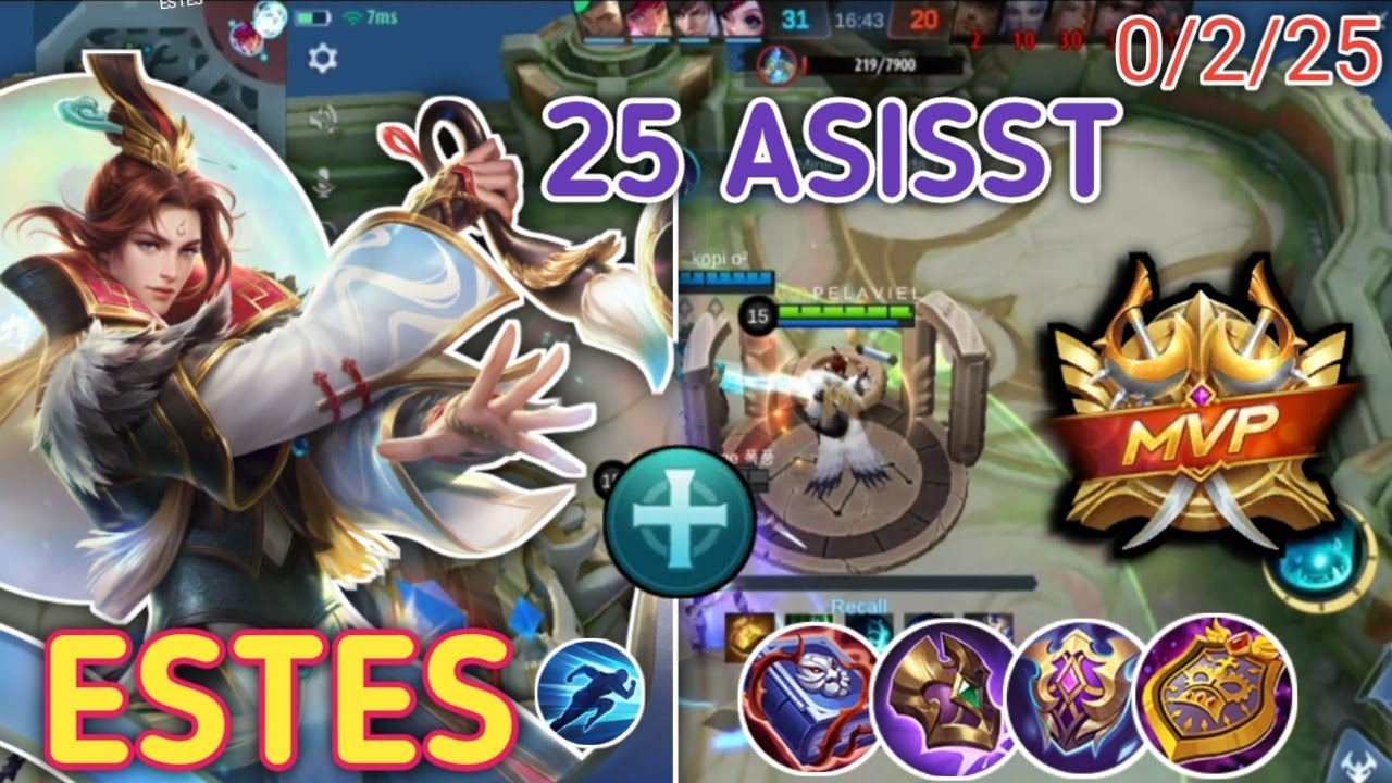 (ESTES AUTO MVP) GAMEPLAY ESTES - BUILD TOP 1GLOBAL ESTES - MLBB - YouTube