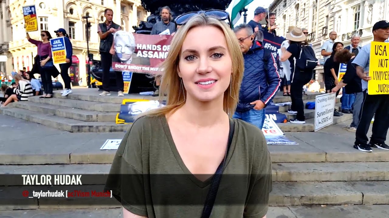 #TeamAssange🎗Piccadilly Circus, London - INTERVIEW WITH TAYLOR HUDAK ...