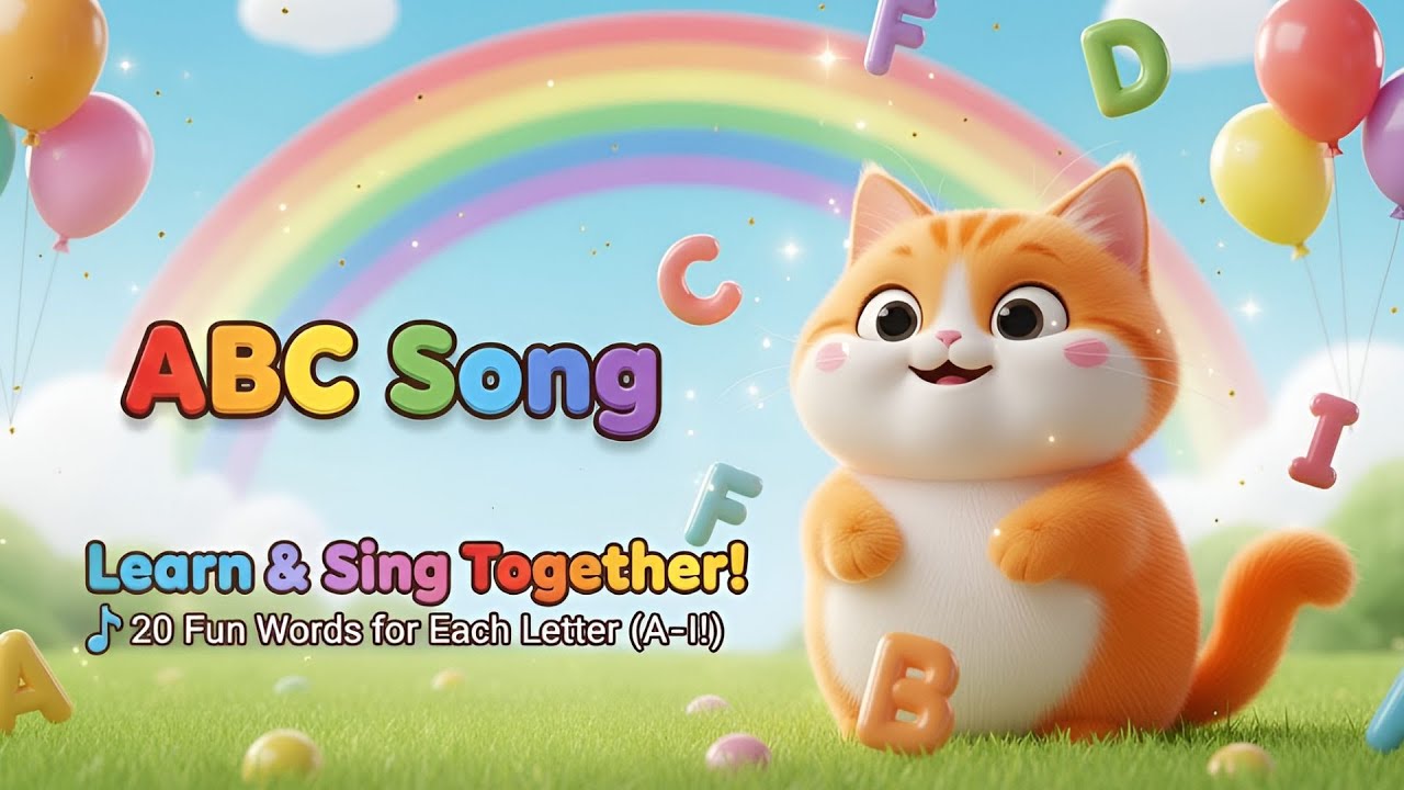 🎵 ABC Song – 20 Fun Words for Each Letter (A–I)! | Learn & Sing ...