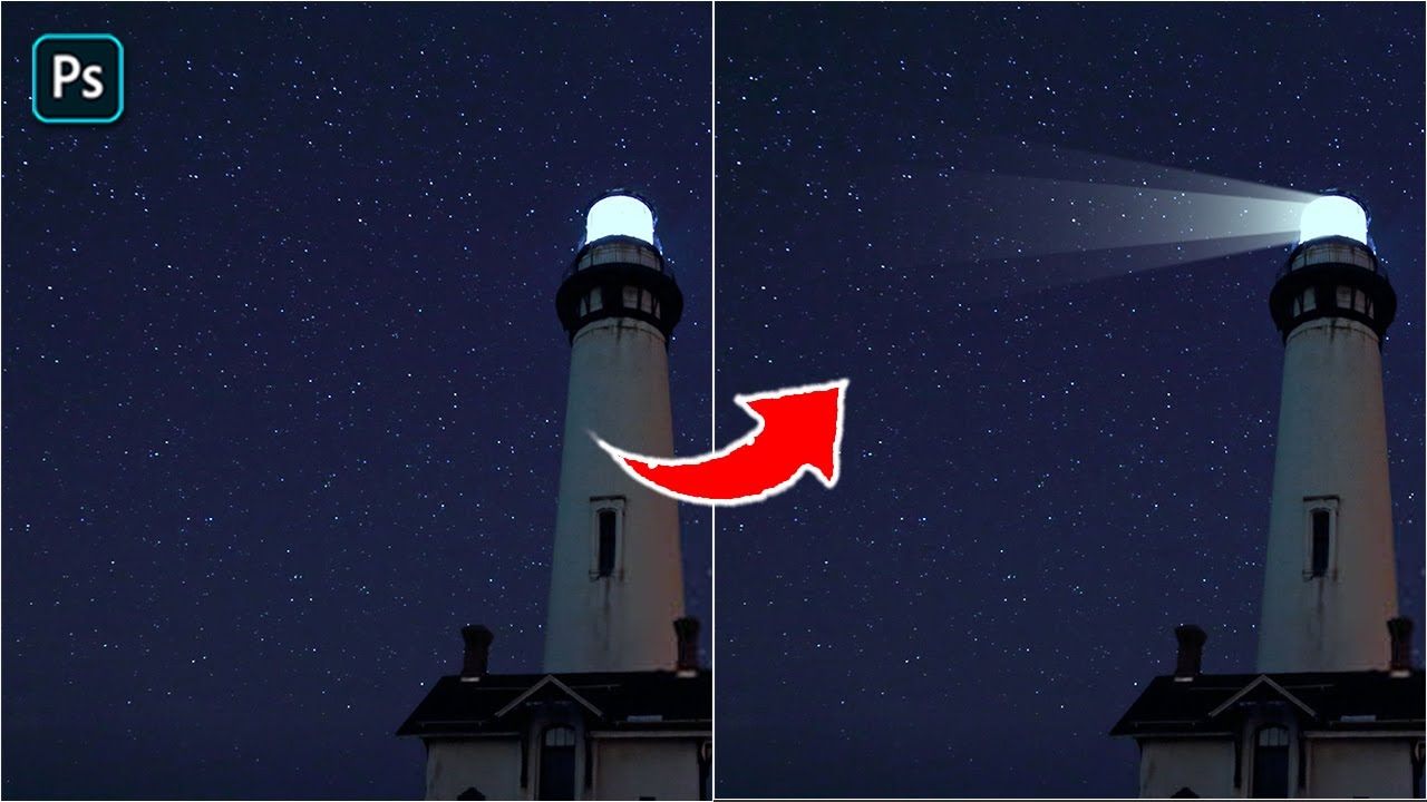 90-Seconds Photoshop - Create Impressive Light Beams | Photoshop ...