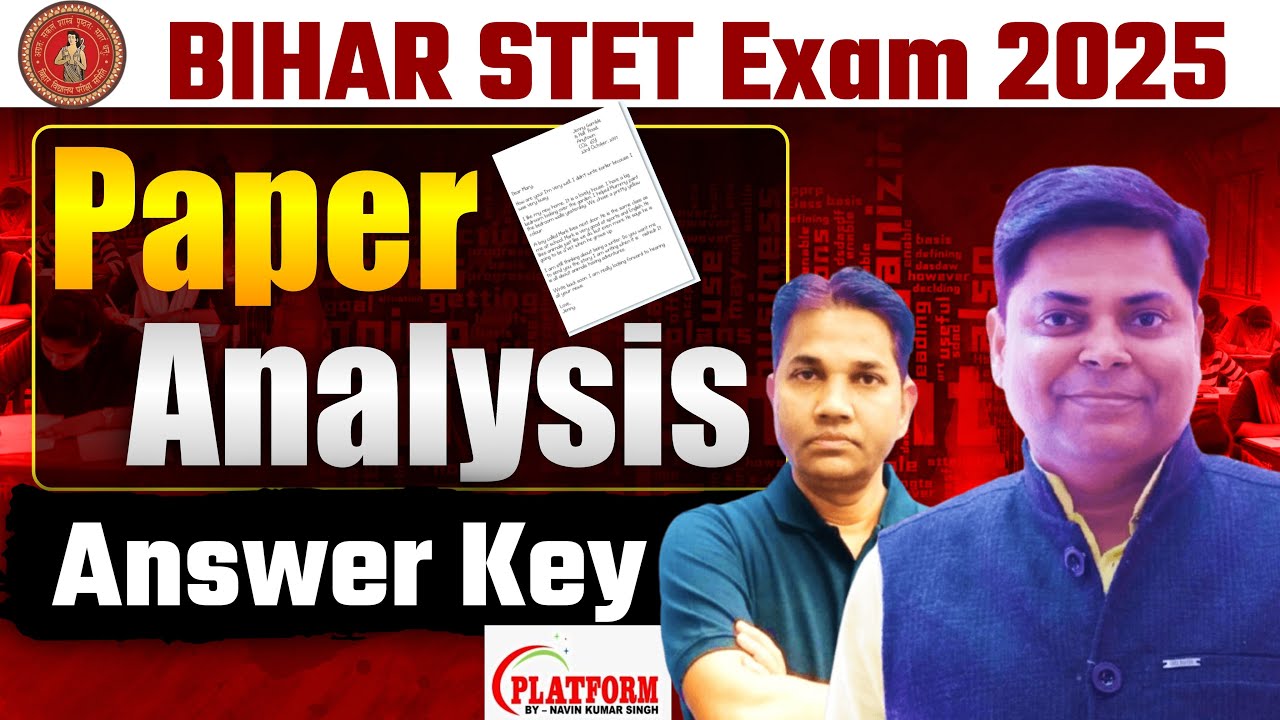 STET EXAM-2025 CHEMISTRY PAPER -II ANSWER KEY ANALYSIS || BY MUKESH SIR ...